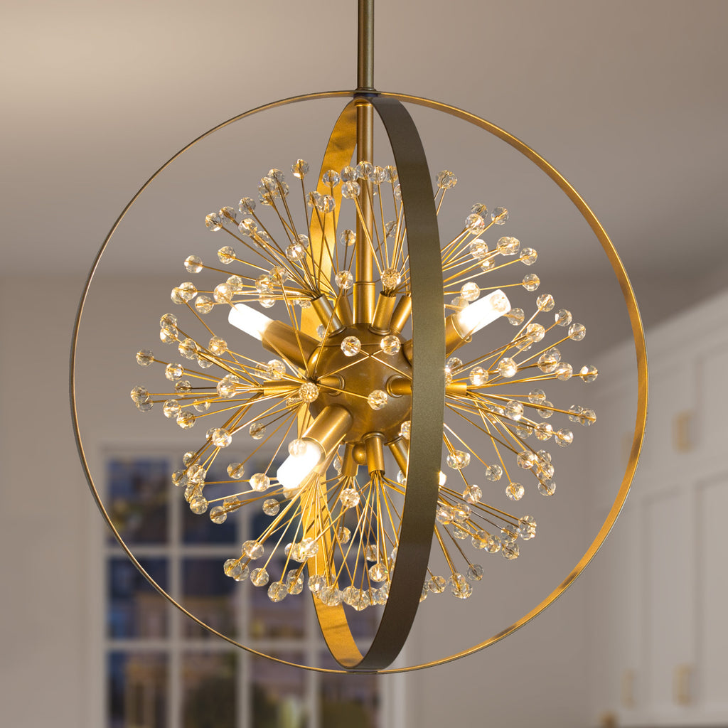 Eos 4-Light Globe Starburst Chandelier– Uolfin
